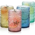 Amazon.com | POLIDREAM Vintage Glassware Set - 4pcs Multicolor 15.2oz ...