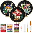 KATUMO Embroidery Kit, 3 Sets Embroidery Starter Kit for Beginners with ...