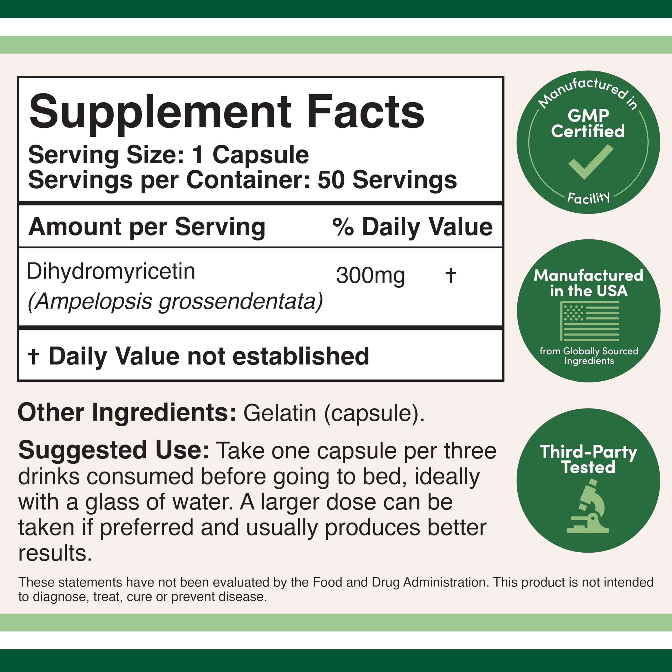 Mua Dihydromyricetin (DHM) 50 Capsules, 300mg, Liver Support Supplement ...