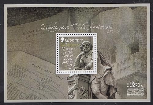Shakespeare 450th Anniversary Miniature Sheet Collectible Postage Stamp ...