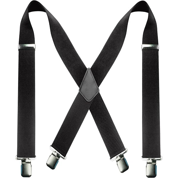 Men's Elastic Side Clip Airport Suspenders TSA Compliant CTM Men's TSA ...