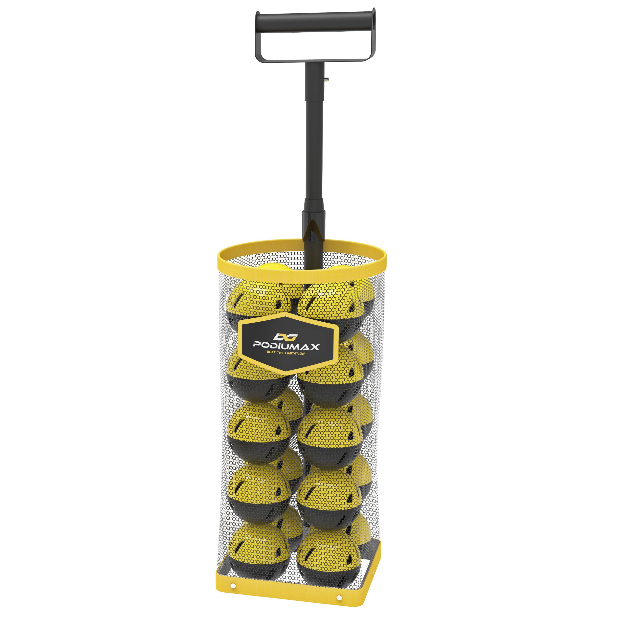 PodiuMax Tennis & Pickleball Picker Upper, 30-42 Tennis Ball Hopper ...