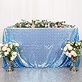 Amazon.com: ShinyBeauty Table Cloth Thanksgiving Tablecloth 50''x80'' Baby Blue Rectangle ...