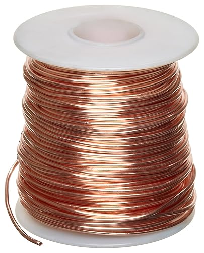 Bare Copper Wire, Bright, 18 AWG, 0.04" Diameter, 195' Length (Pack of ...