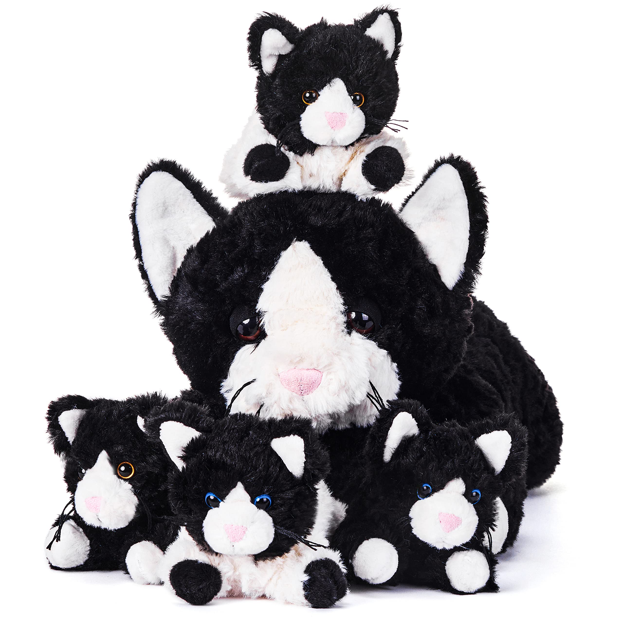 IKASA Mommy Cat Stuffed Animal Mom and Baby Plush Toy,Cute 16" Soft ...
