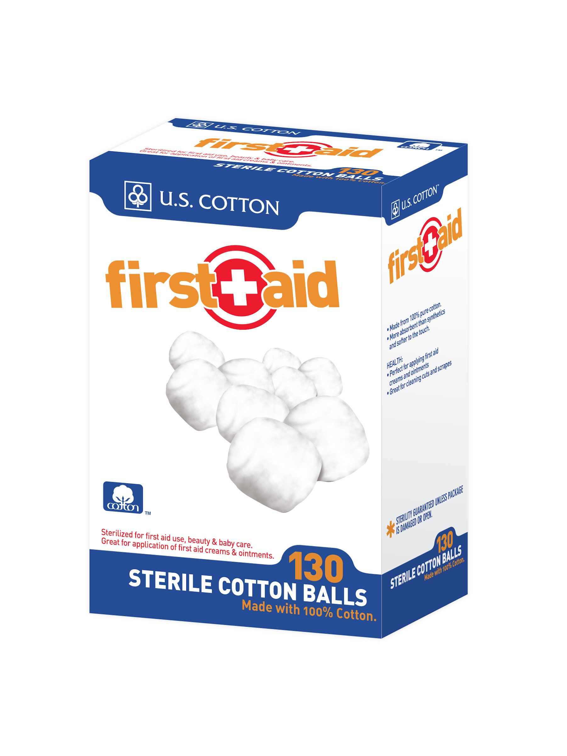 Amazon.com: U.S. Cotton First Aid or Baby 100% Cotton Swabs, Wood Stick ...