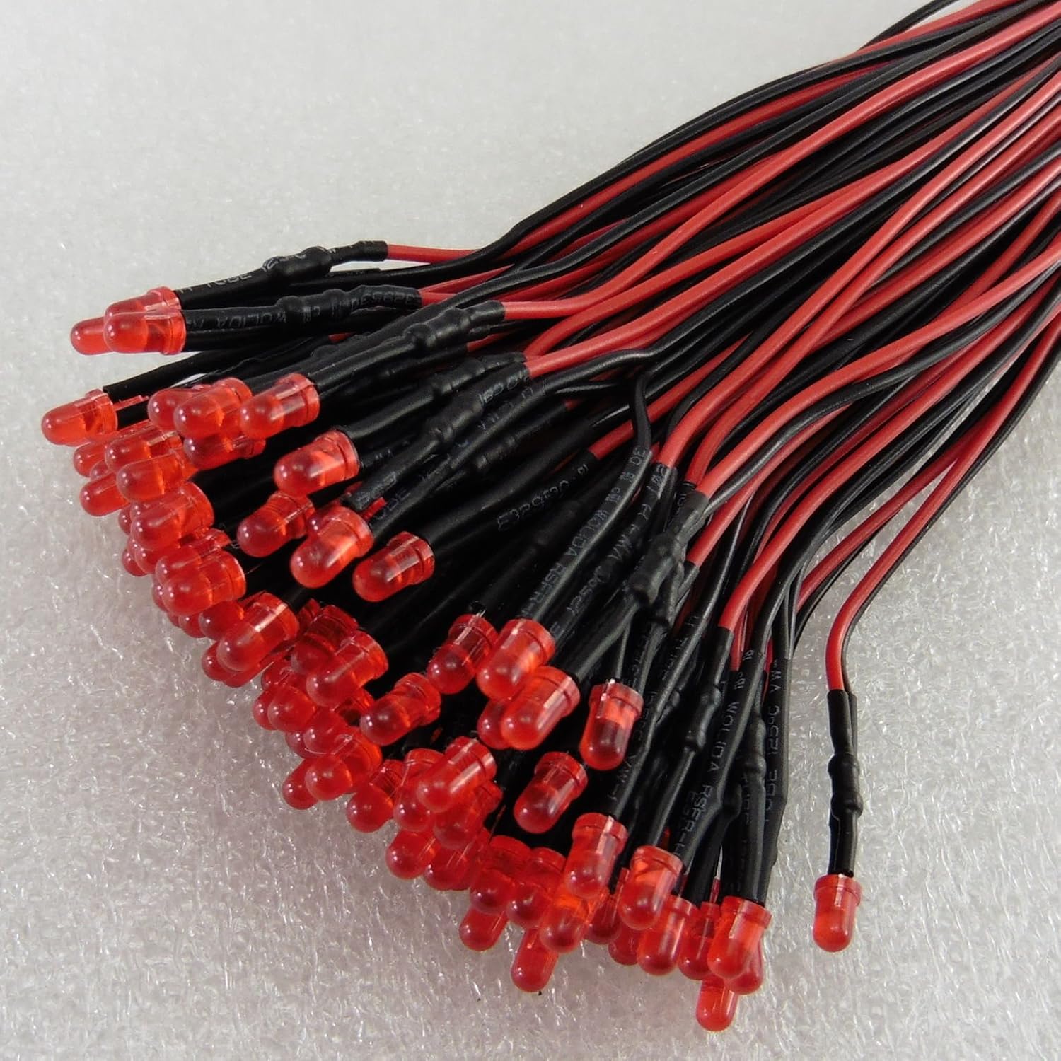 20pcs 3mm 12V diffused Red LED with 20cm Cable Line Wire - - Amazon.com