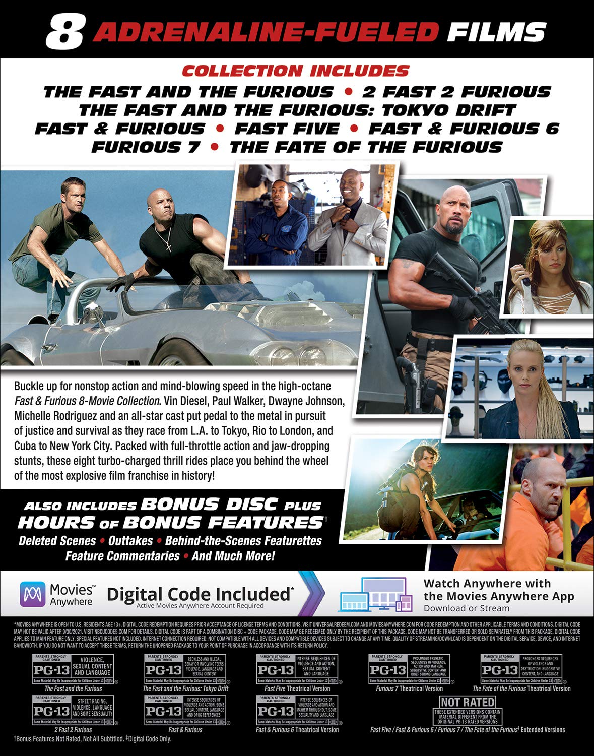 Mua Fast & Furious 8-Movie Collection [Blu-ray] Fast & Furious 8-Movie ...