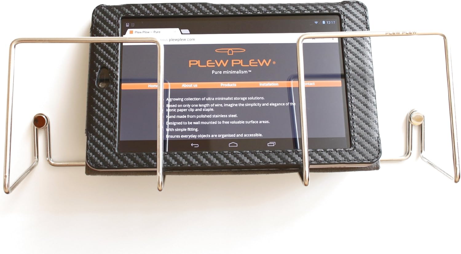 Plew Plew – Book Rest, Stainless Steel, Wall Mounted – BigaMart