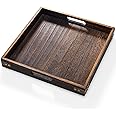 Amazon.com | Yangbaga Serving Tray with Handles,12.5"*12.5"Wood ...