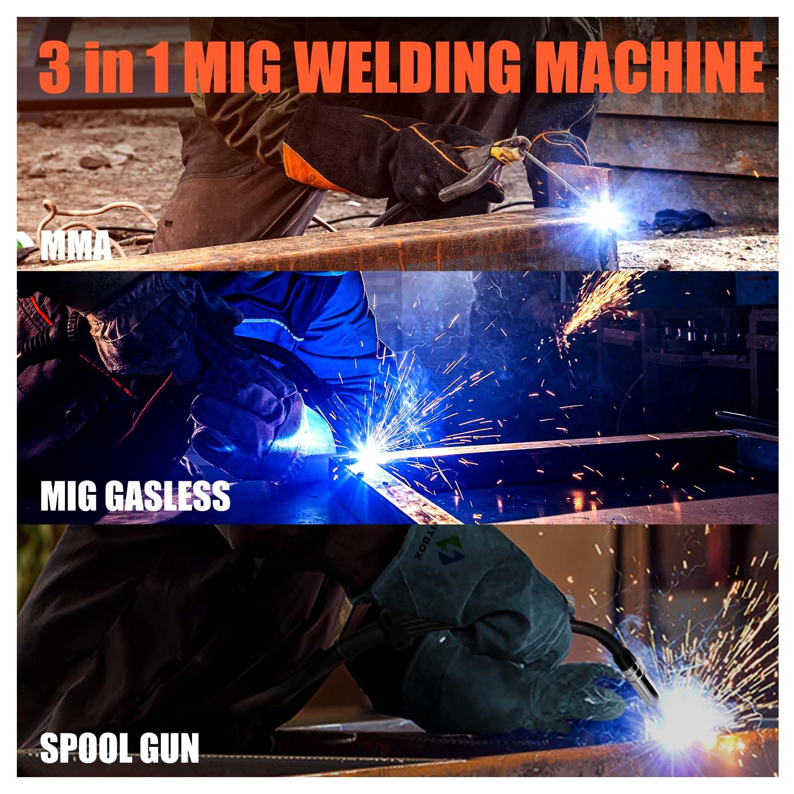 Mua 200A 240V Mini MIG Welder Flux Core Welder MIG ARC 3 in 1 Compact ...