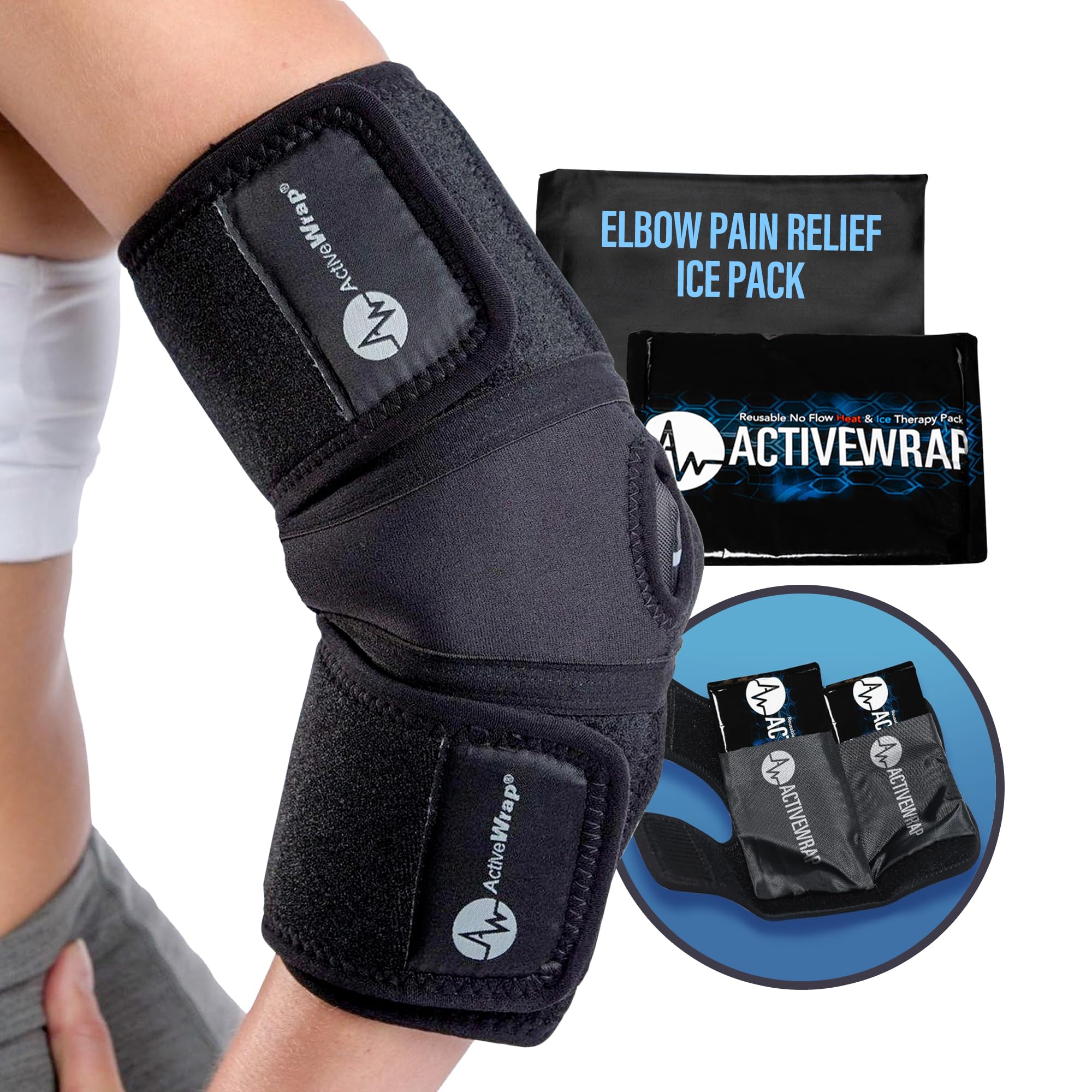 Mua ActiveWrap Elbow Ice Pack Wrap - PT Designed for Tennis & Golfer’s ...