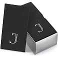 Amazon.com: 50-Pack Linen-Feel Mongrammed Napkins Black Paper, 12" x 17 ...