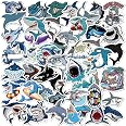 Amazon.com: Shark Stickers, 100 Pcs Shark Decals Waterproof Vinyl ...