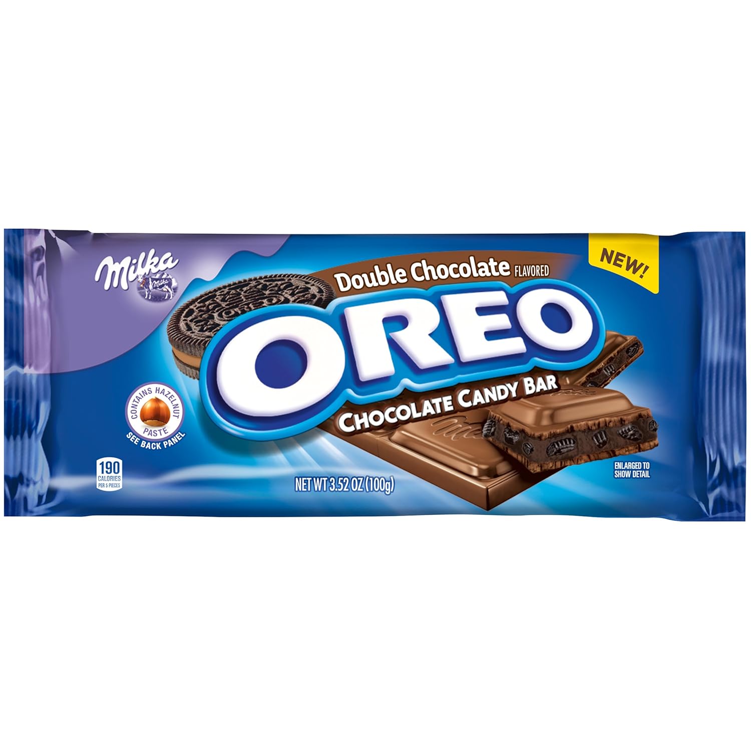 Amazon.com : Oreo Double Chocolate Chocolate Candy Bar - 3.52 Ounce ...