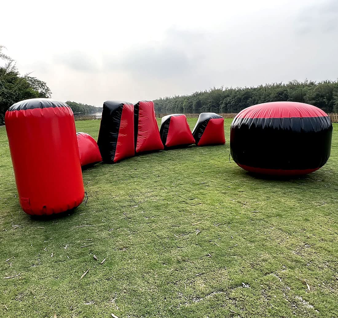 9 Pieces Inflatable Paintball Obstacles Air Bunker Set for CS Archery ...