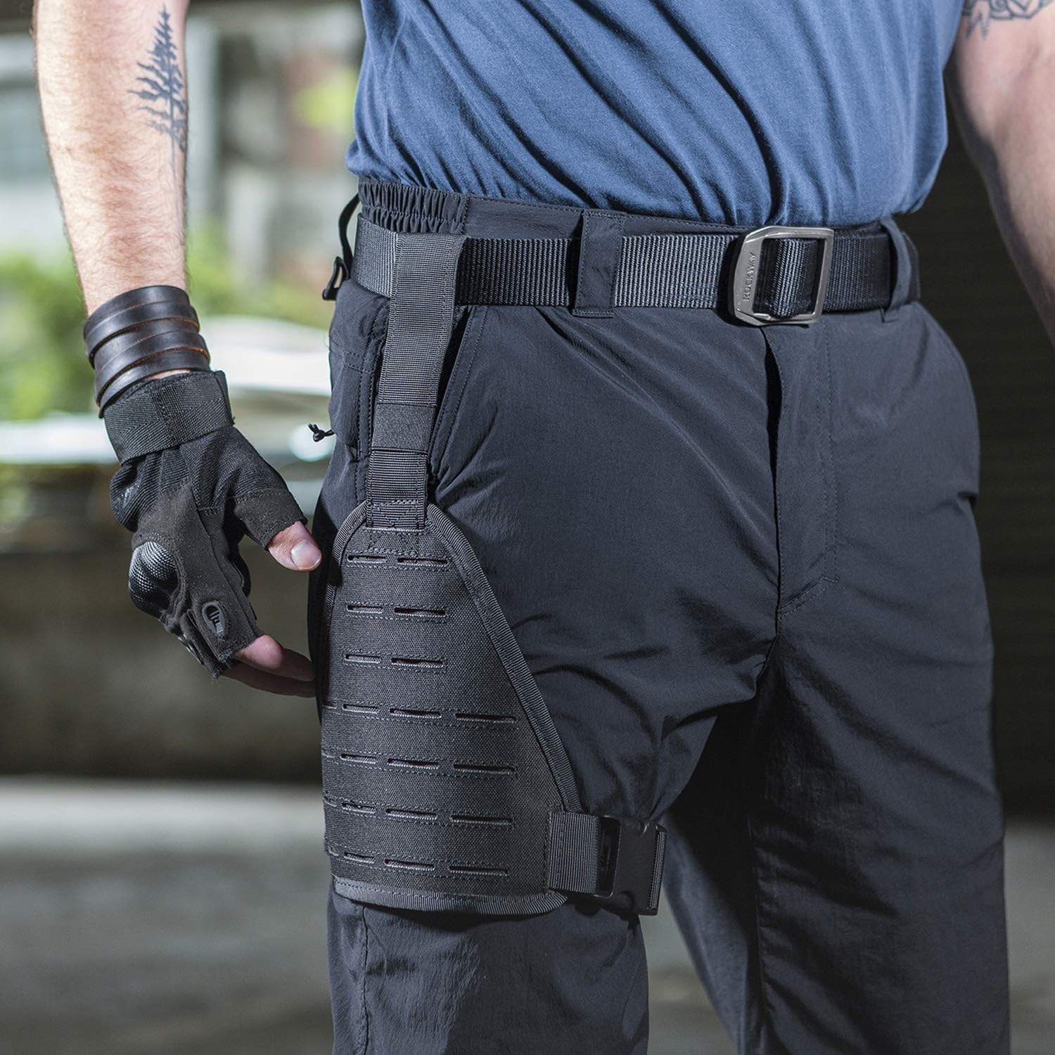 OneTigris Laser-cut MOLLE Drop Leg Panel with Hook-and-loop Belt ...