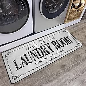 Amazon.com: Laundry Room Rug Runner Non Slip Laundry Mats Mudroom ...