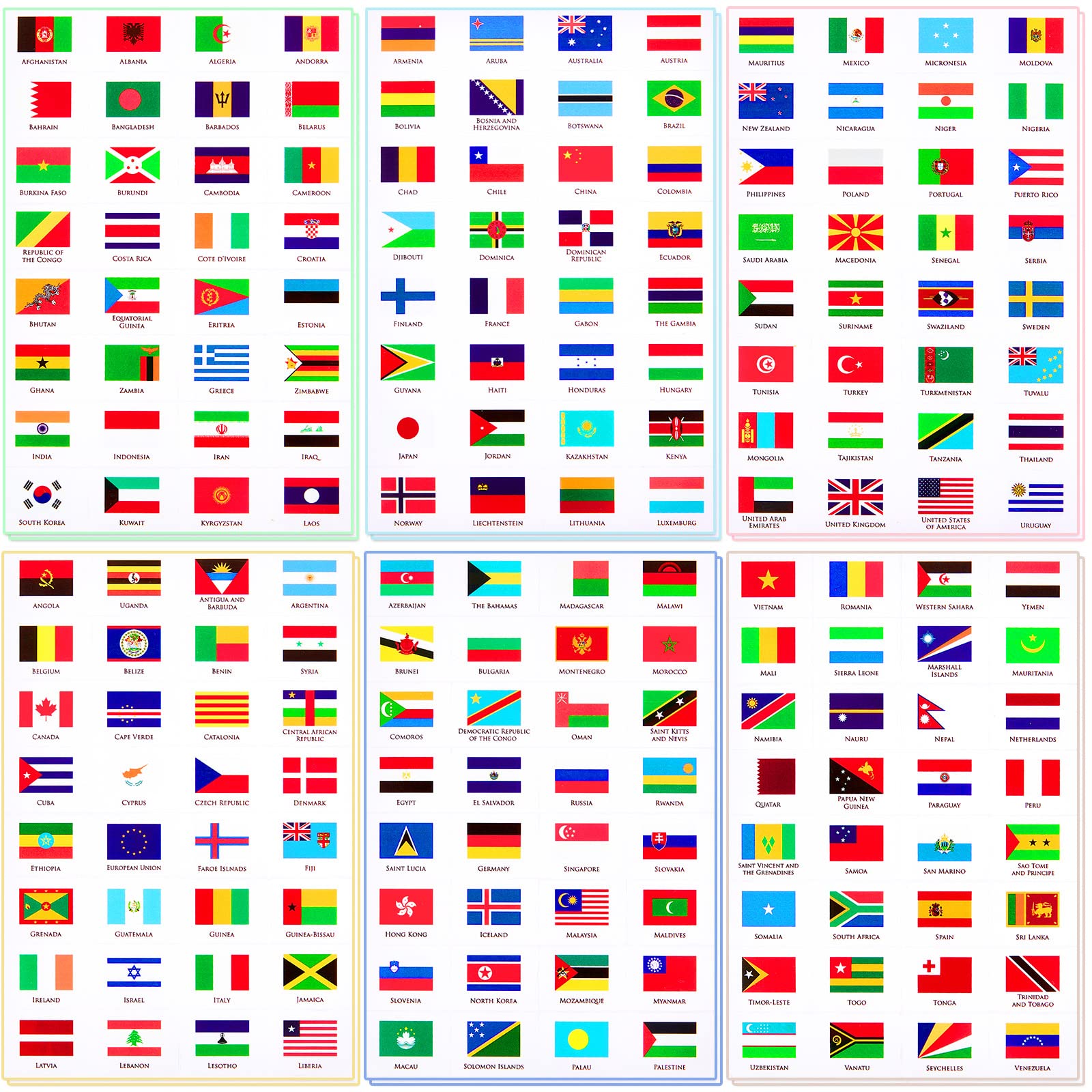 Mua Outus World Flag Stickers Different Country Flag Stickers Flags of ...