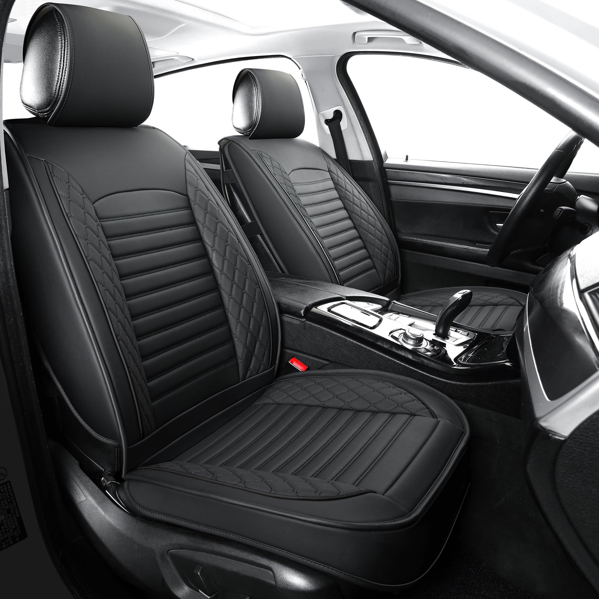 Vankerful Leather Seat Covers for Cars,Car Seat Covers Front Seats Only ...