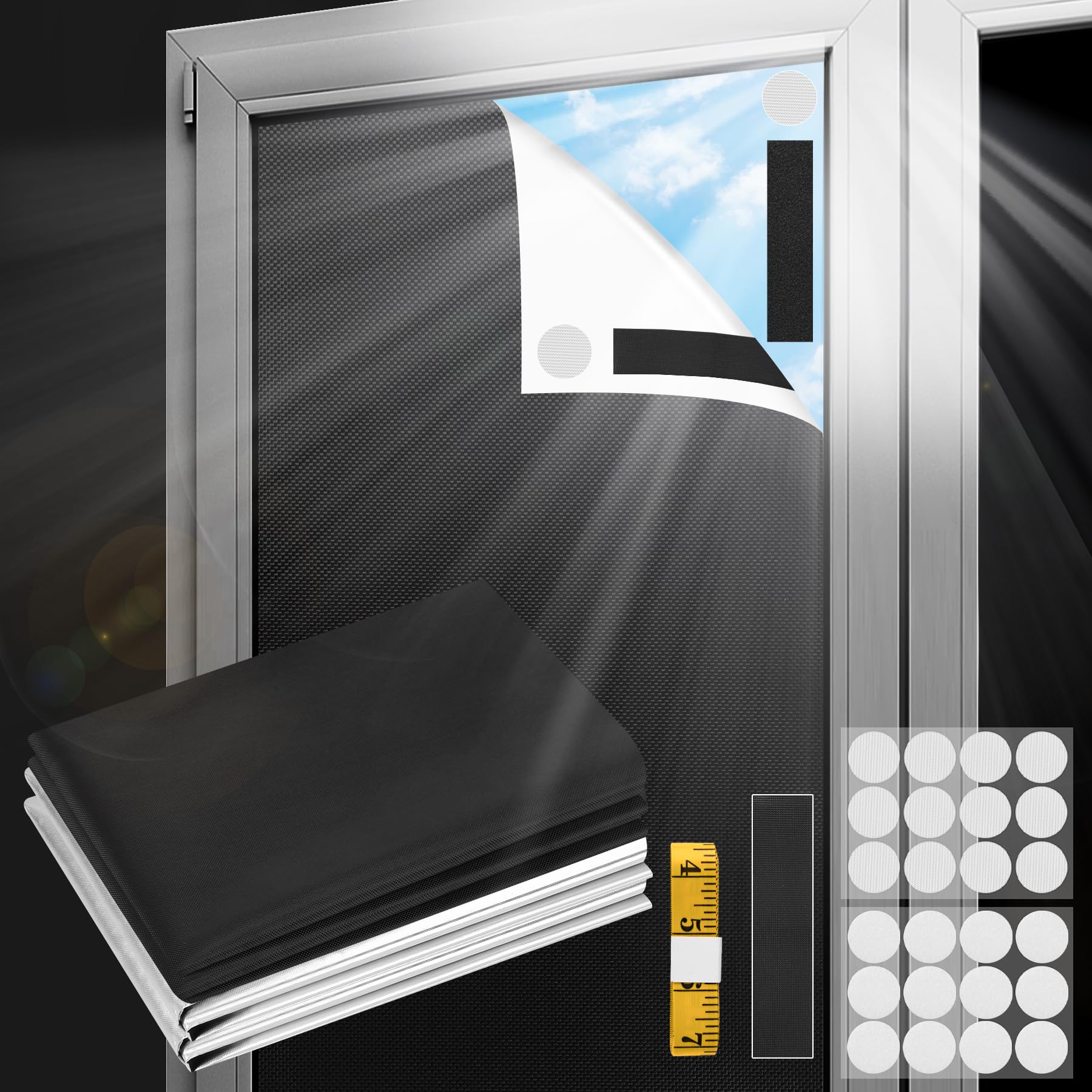 Blackout Blinds Shade for Bedroom Window 39"x57"x2Pcs-100% Darkness ...