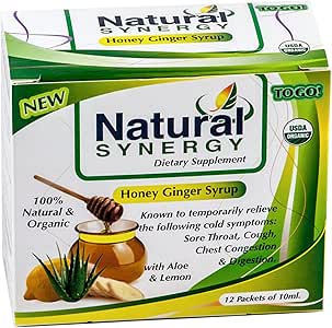 Amazon.com: Natural Synergy Honey Ginger Syrup, 12-10 ml Packets ...