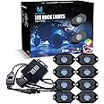 Amazon.com: MICTUNING 2nd-Gen RGB LED Rock Lights with Bluetooth Controller, Timing Function ...