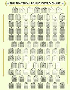 THE PRACTICAL BANJO CHORD and FRETBOARD CHART + Free Shipping