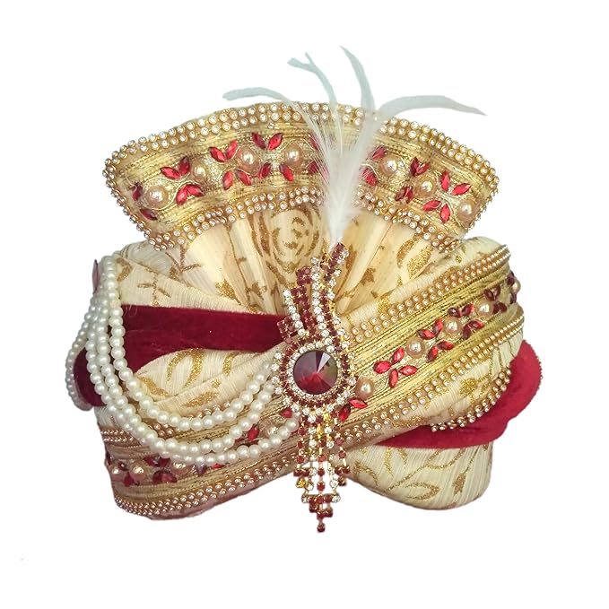 Krypmax Safa/Turban/Pagdi for Men, Dulha Marriage Pagdi for Bridegroom ...