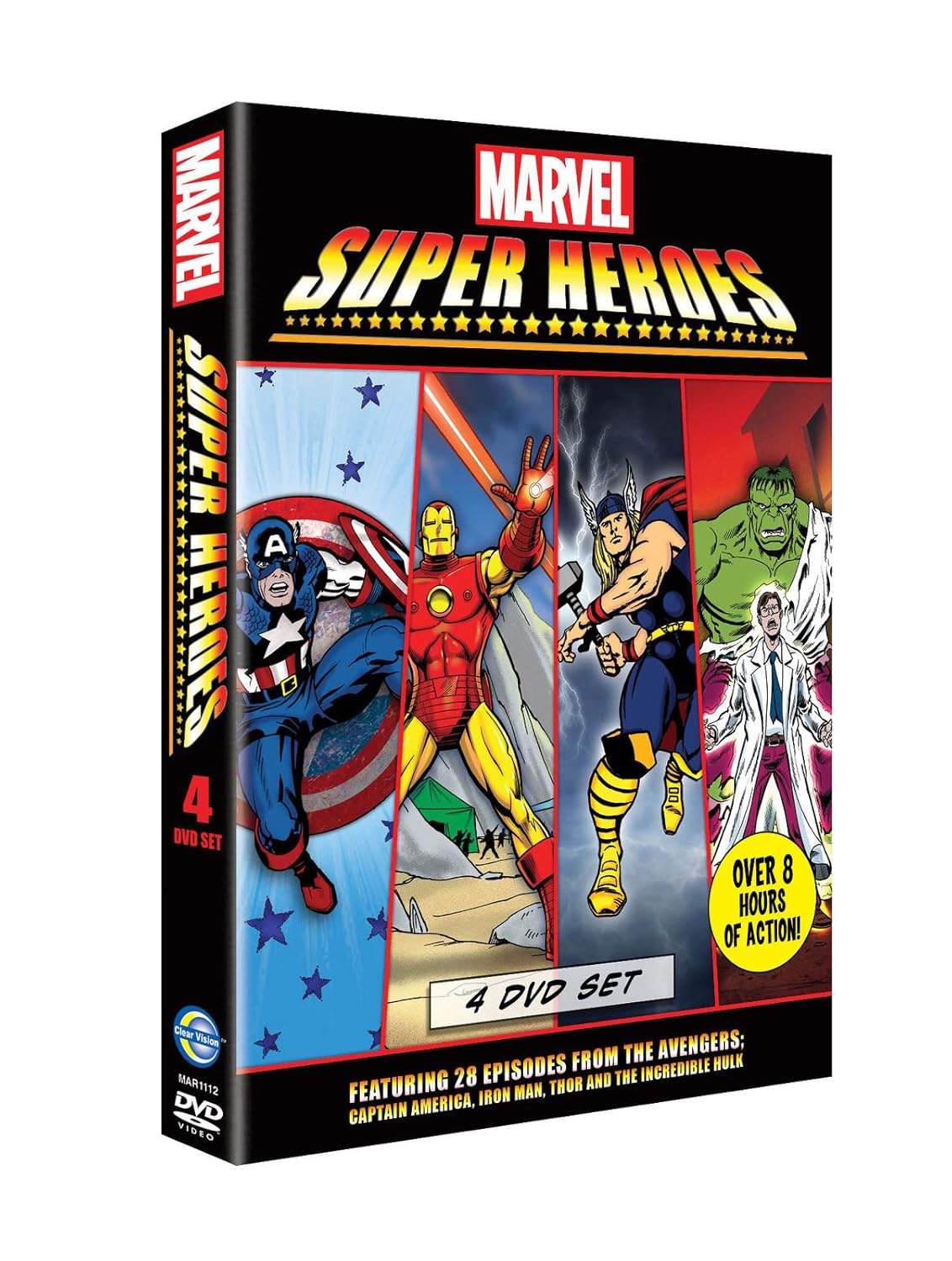 Amazon.com: Marvel Super Heroes DVD Boxset (4 Discs) Iron Man Thor Hulk Captain America [ NON ...