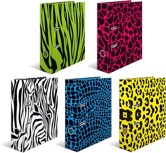 HERMA 19778 Motiv-Ordner DIN A4 Animal Print 10er Set, 7 cm breit aus ...