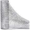 Amazon.com: Ribbli Silver Grey Metallic Mesh Ribbon Silver Deluxe Foil ...