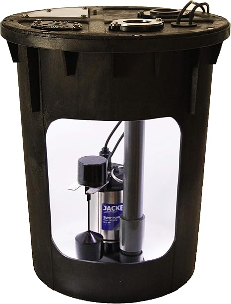 JACKEL 1/2 HP Pre-Plumbed Sump Pump System - - Amazon.com