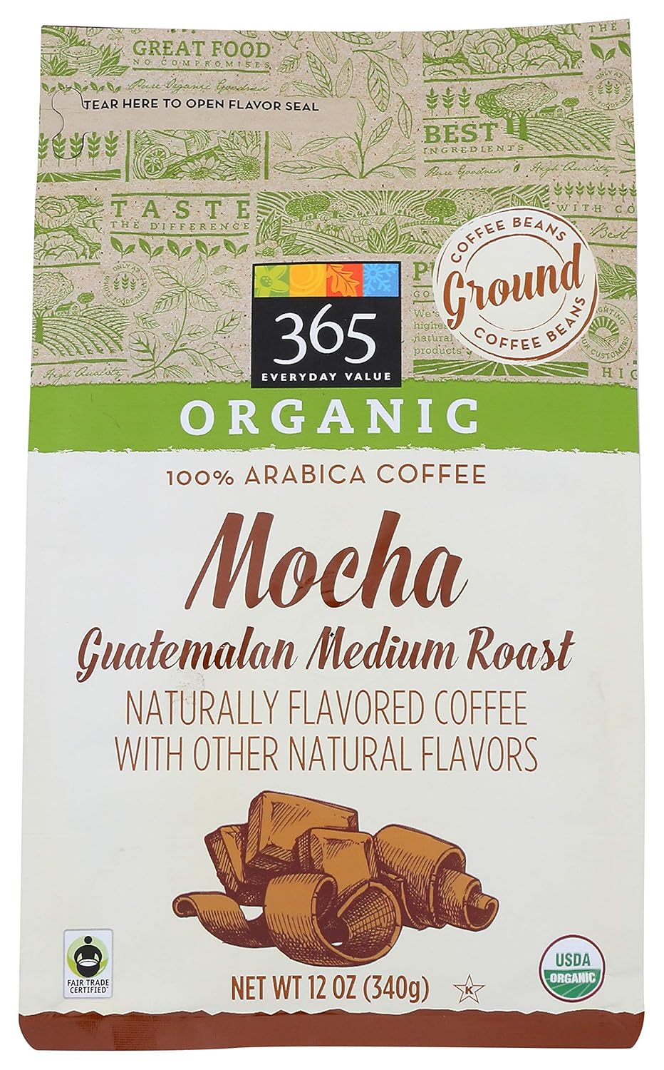 Amazon.com : 365 Everyday Value, Organic Mocha Coffee, 12 oz : Grocery ...