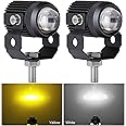 Amazon.com: Zmoon Motorcycle LED Driving Fog Lights 60W White and Amber ...