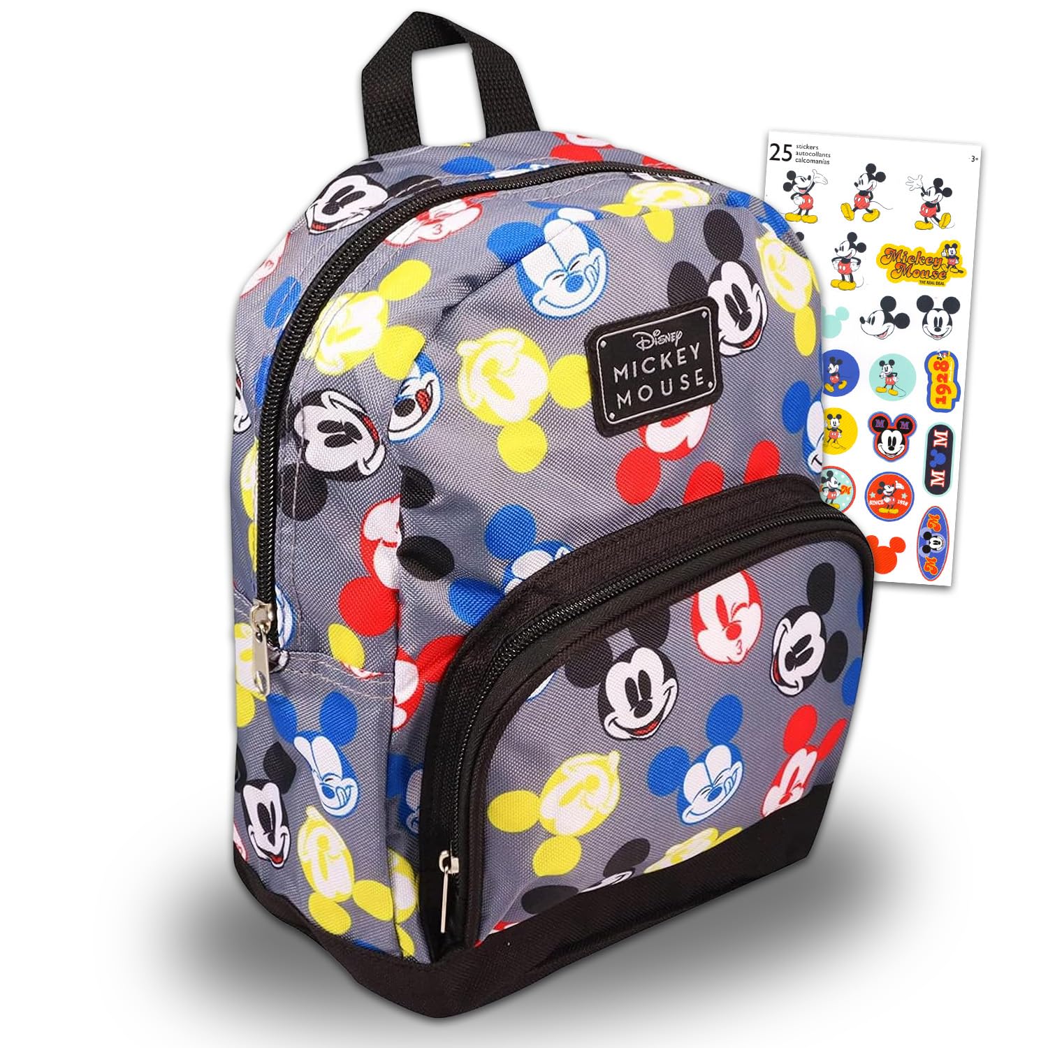 Mickey Mouse Backpack Set ~ 5 Pc School Supply Bundle: Canvas 10" Mini ...