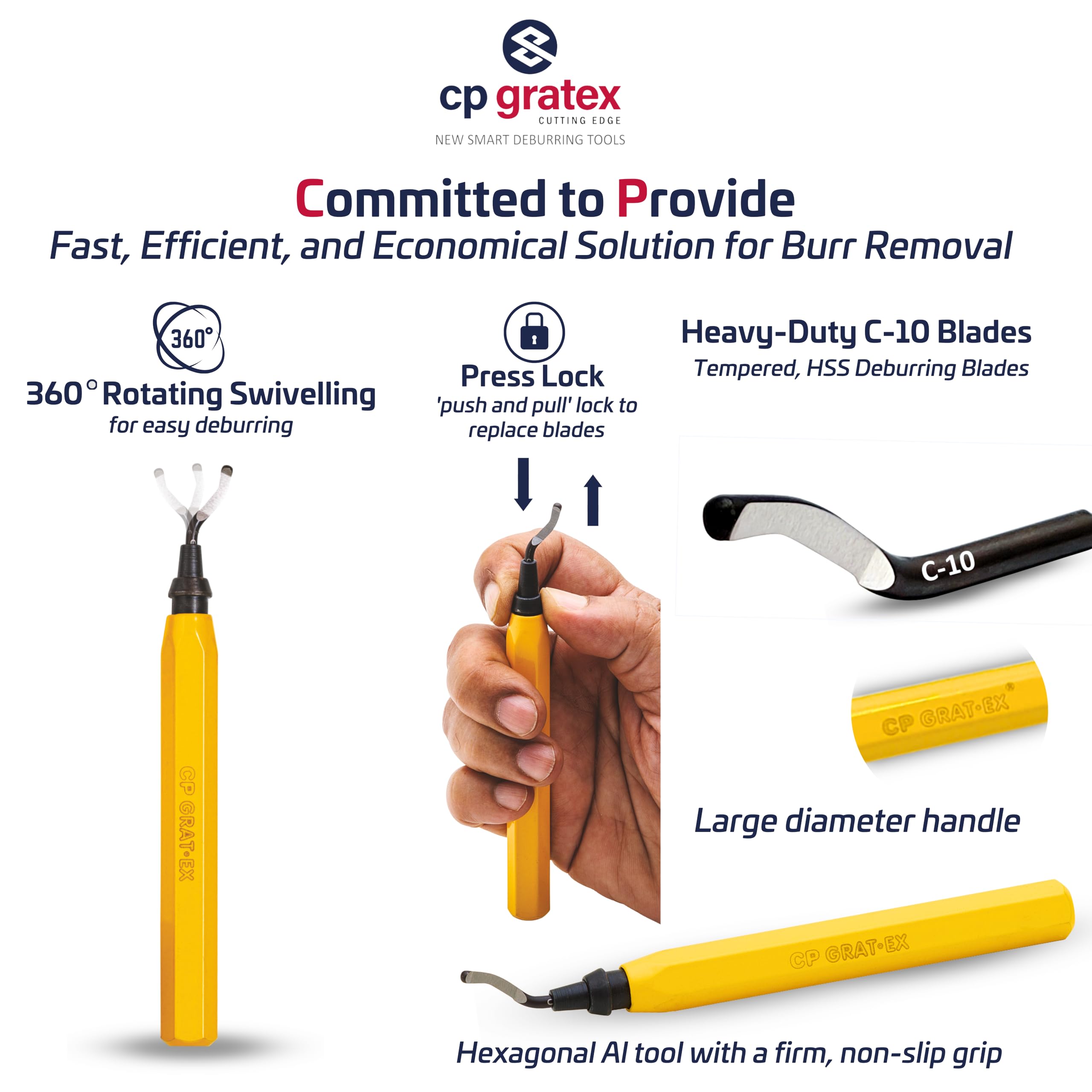 Mua CP GRAT.EX Deburring Tool with 11 Heavy Duty HSS C-10 Deburring ...