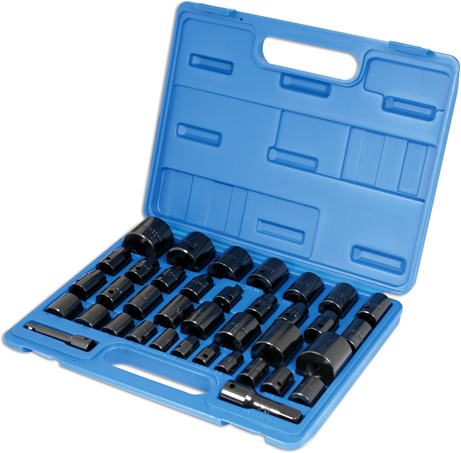Laser 3288 Socket Set Impact 3/8"d & 1/2"d 37pc: Amazon.co.uk: Car ...