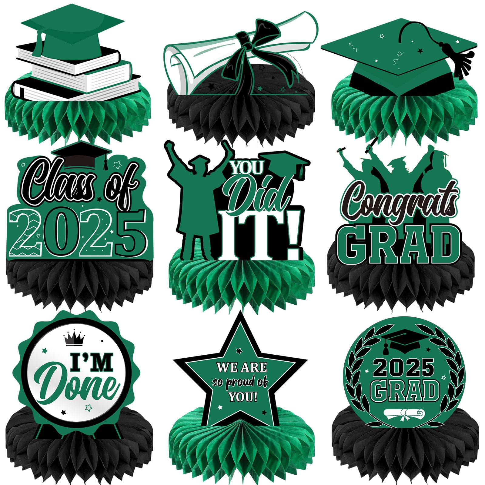 Yisong 9 Pieces 2025 Graduation Party Table Decorations Class of 2025 ...