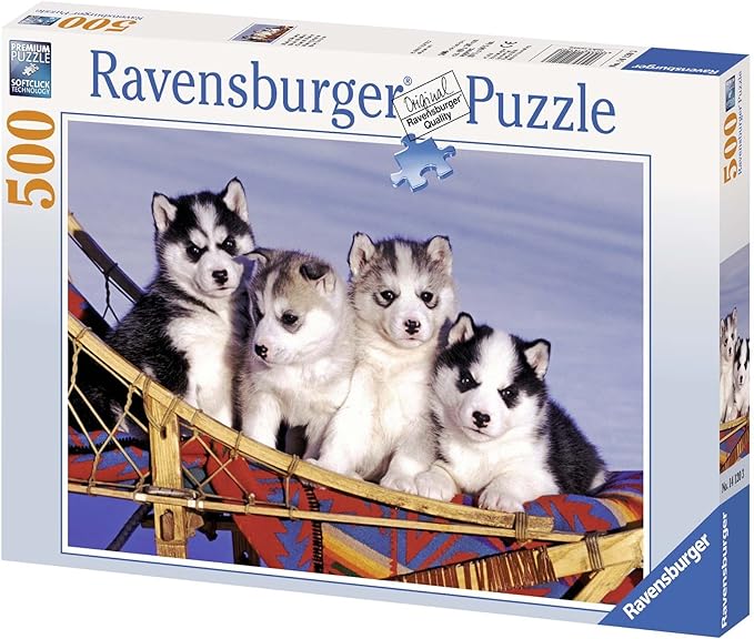 Ravensburger - Baby Huskies - 500pc Jigsaw Puzzle: Amazon.co.uk: Toys ...