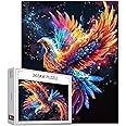 Amazon.com: Fire Phoenix Jigsaw Puzzle，Sacred Fantasy Animals 1000 ...