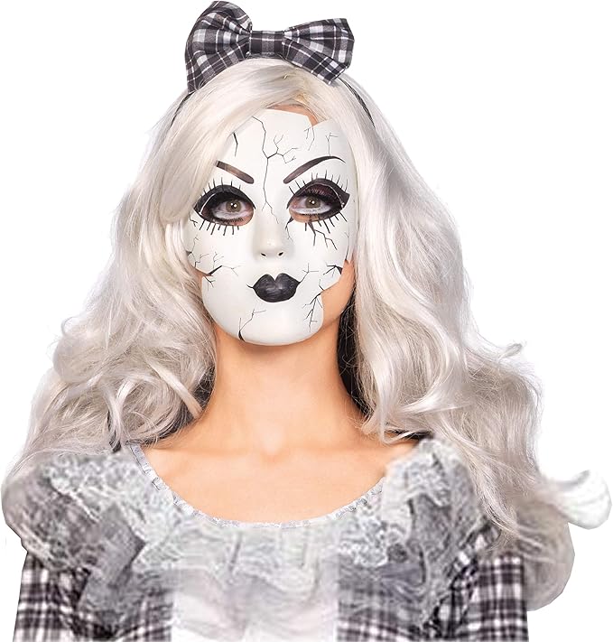 Amazon.com: Porcelain Doll Mask Costume Accessory: Clothing