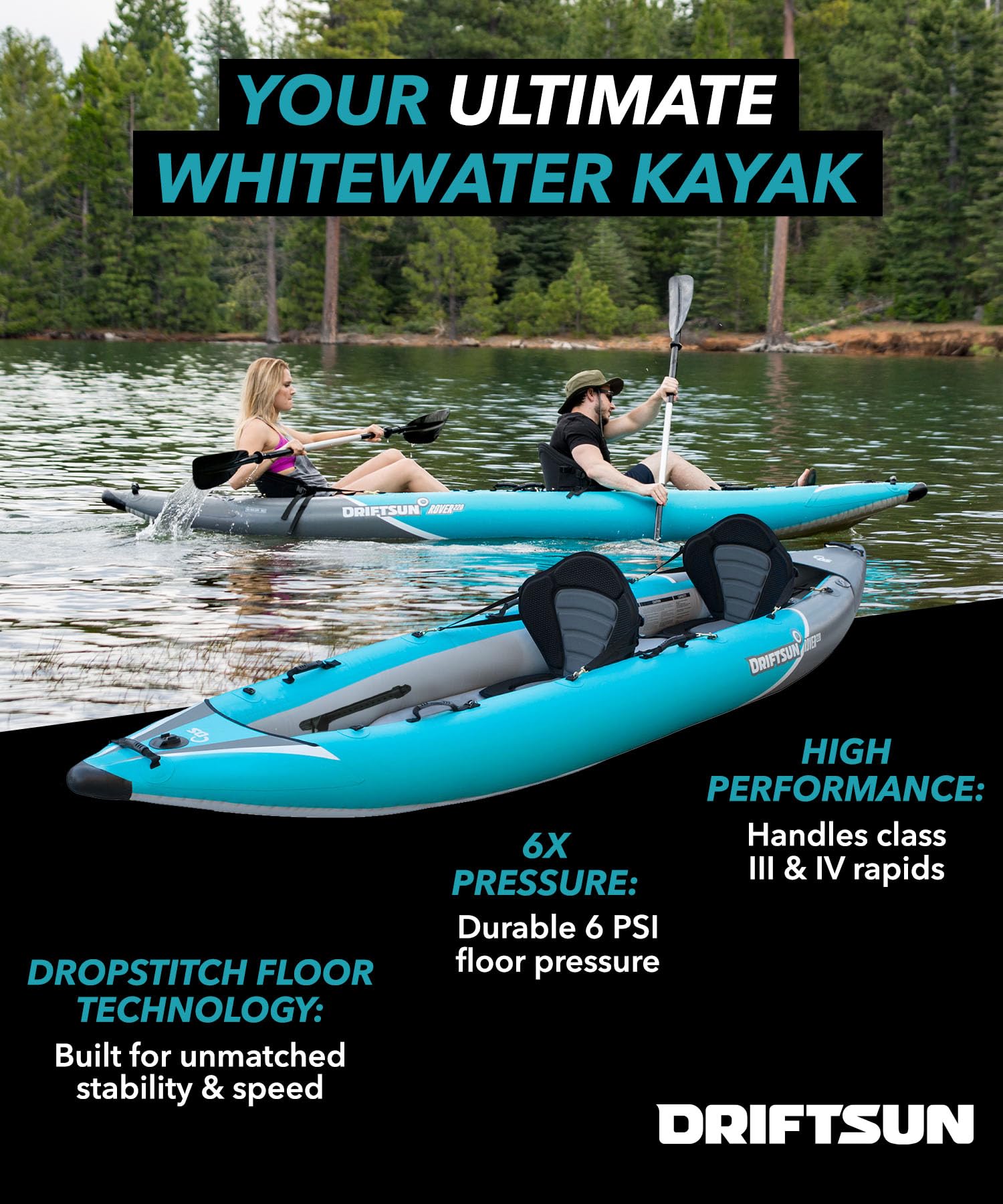 Mua Driftsun Rover Inflatable Kayak - White Water Kayaks for 1 and 2 ...