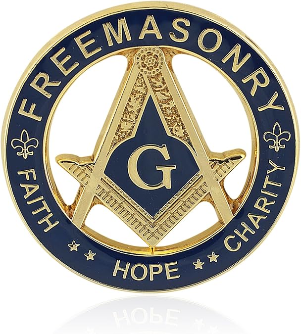 Amazon.com: Freemasonry: Faith, Hope & Charity Gold Toned Masonic Lapel ...