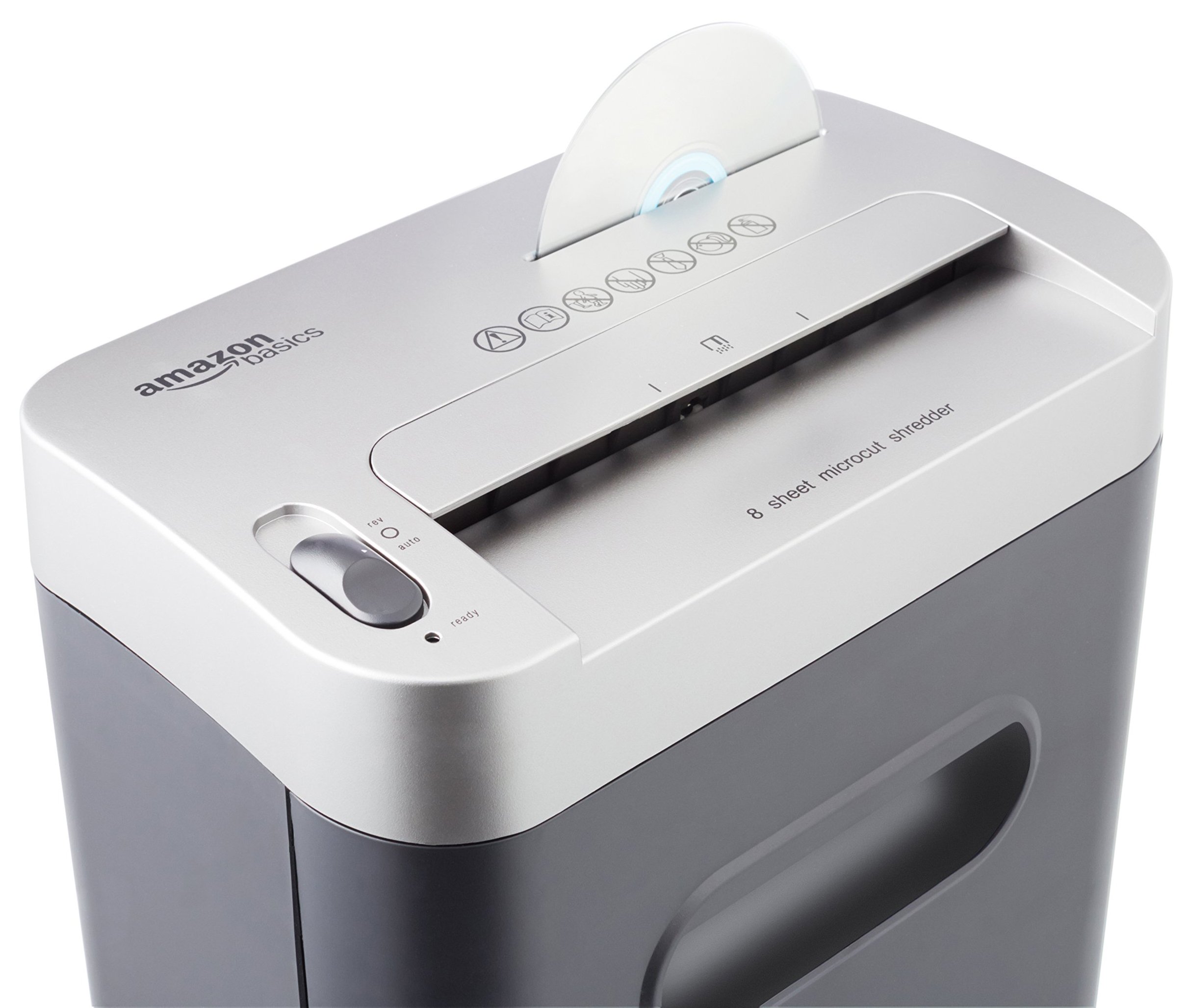 AmazonBasics 8-Sheet High-Security Micro-Cut Paper, CD, and Credit Card ...