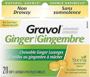 Gravol Ginger Chewable Lozenges, 20 Soft Lozenges: Amazon.ca: Health ...