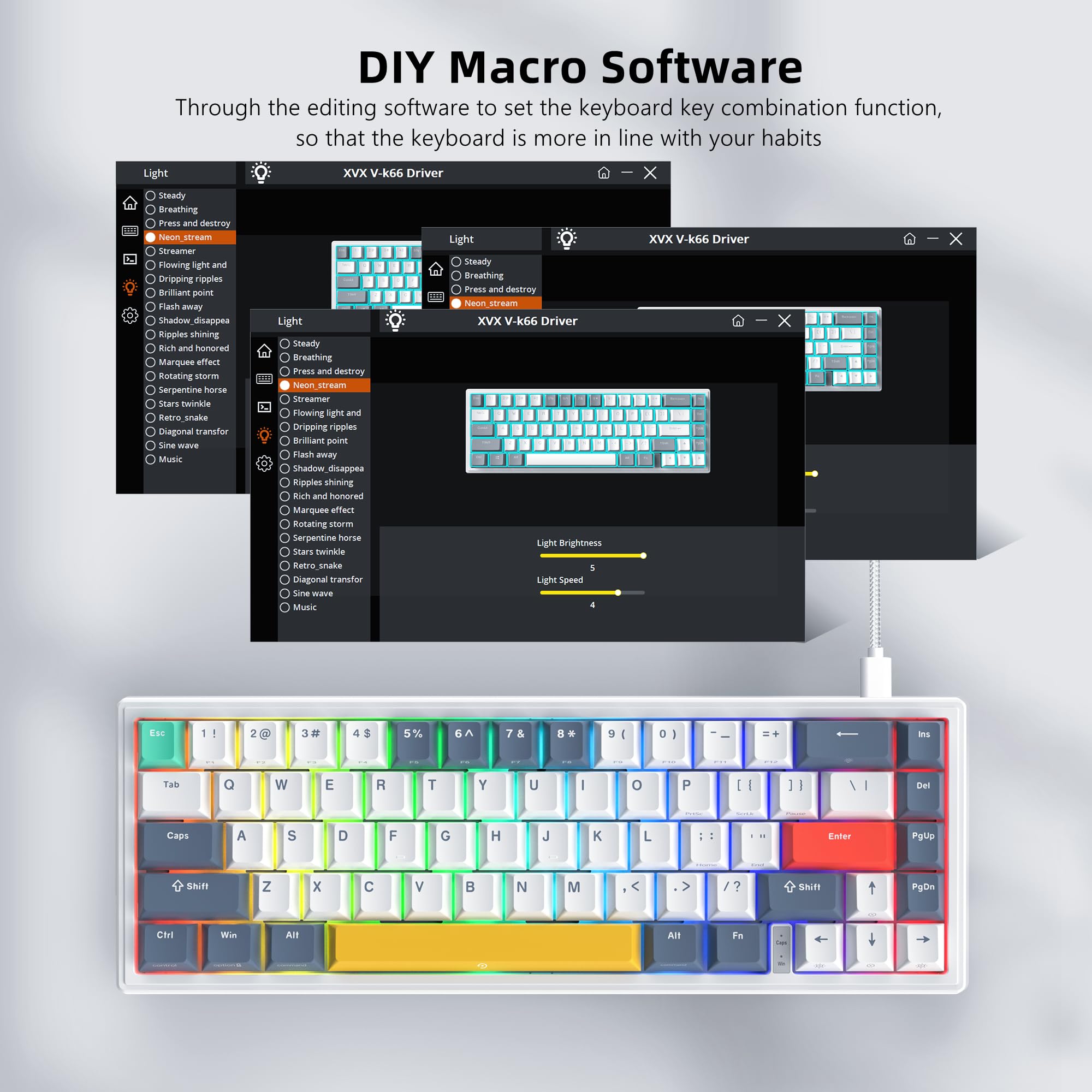 Mua V-K66 Womier 60% Keyboard Mechanical Gaming Keyboard with Gasket ...