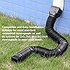 plusgutter Black-2pack Rain Gutter Downspout Extensions Flexible, Drain ...