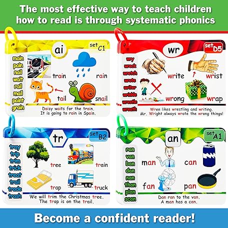 Mua Phonics Flash Cards with Proven Spaced Repetition Learning System ...