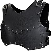 Amazon.com: NUMJAW Medieval Faux Leather Chest Armor, Retro Mercenary ...